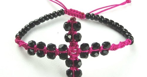 Easy Macrame Cross Bracelet Tutorial / The Beading Gem