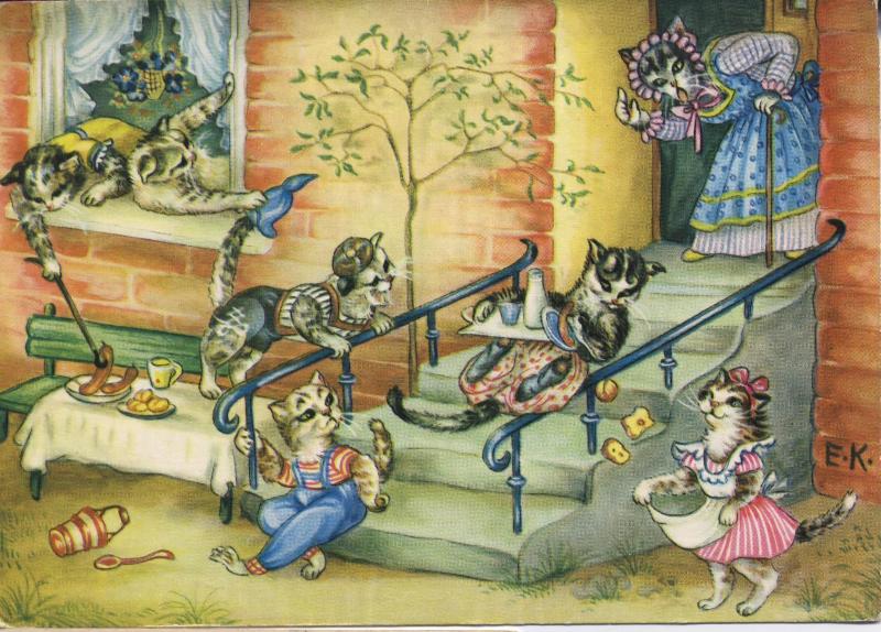 Beyond the Fringe Crafts: Vintage Cat Postcards