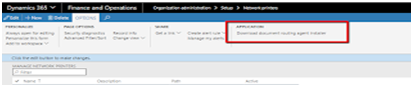 Document Routing Agent D365FO