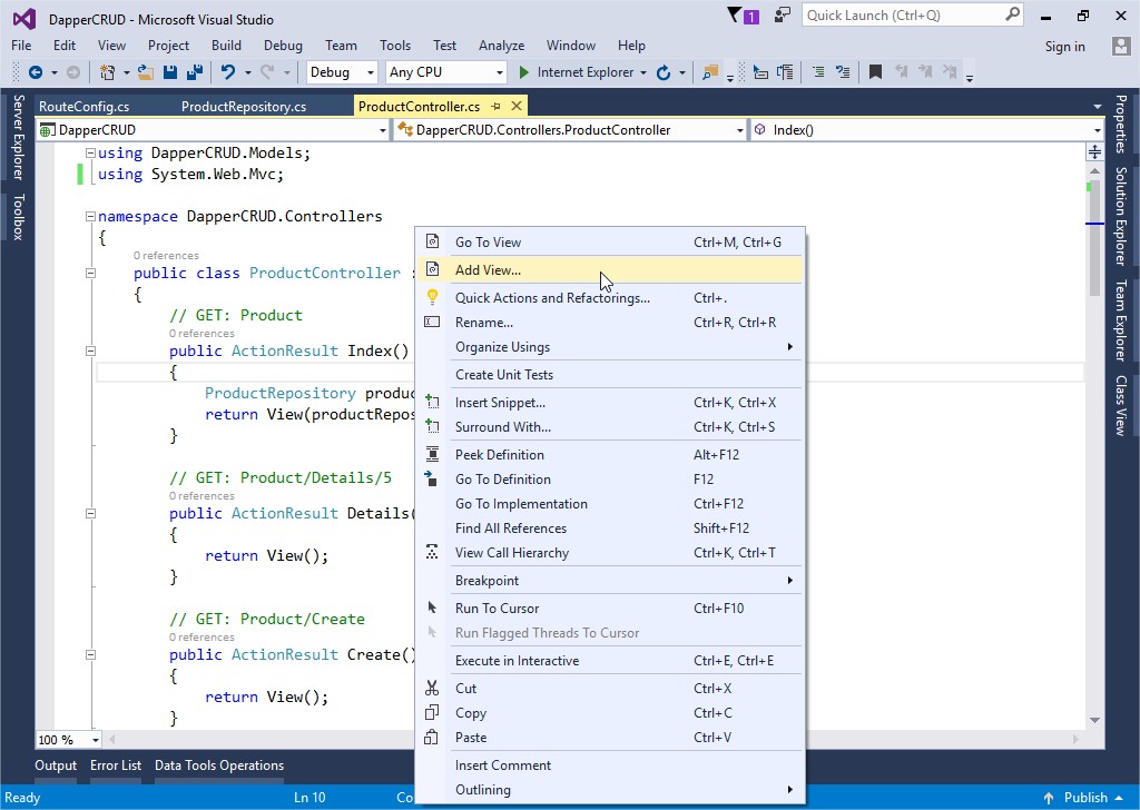 Dot Net Example Crud Operations In Asp Net Mvc 5 Using Dapper Orm 63375 Hot Sex Picture