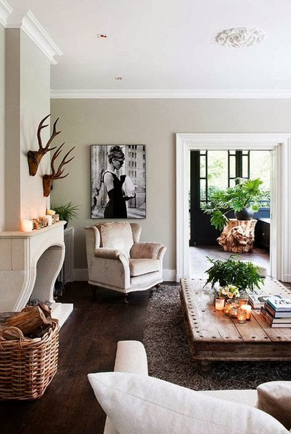 Lovely Clusters Inspiration: Rustic Glamour Living Room