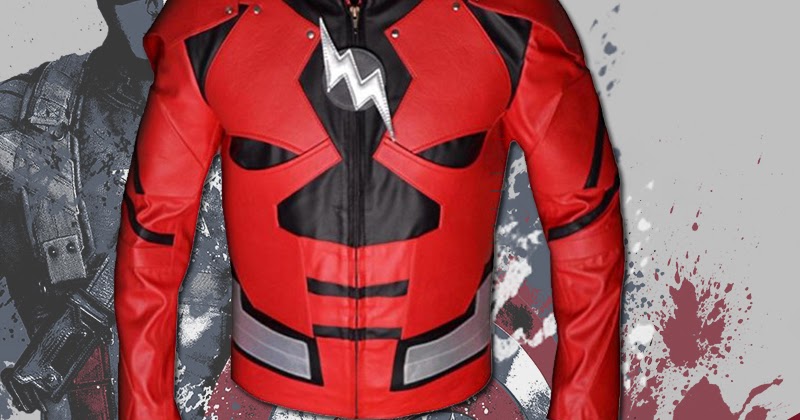 Celebrites Leather Jackets: Flash Red Style Celebrities Leather Jacket