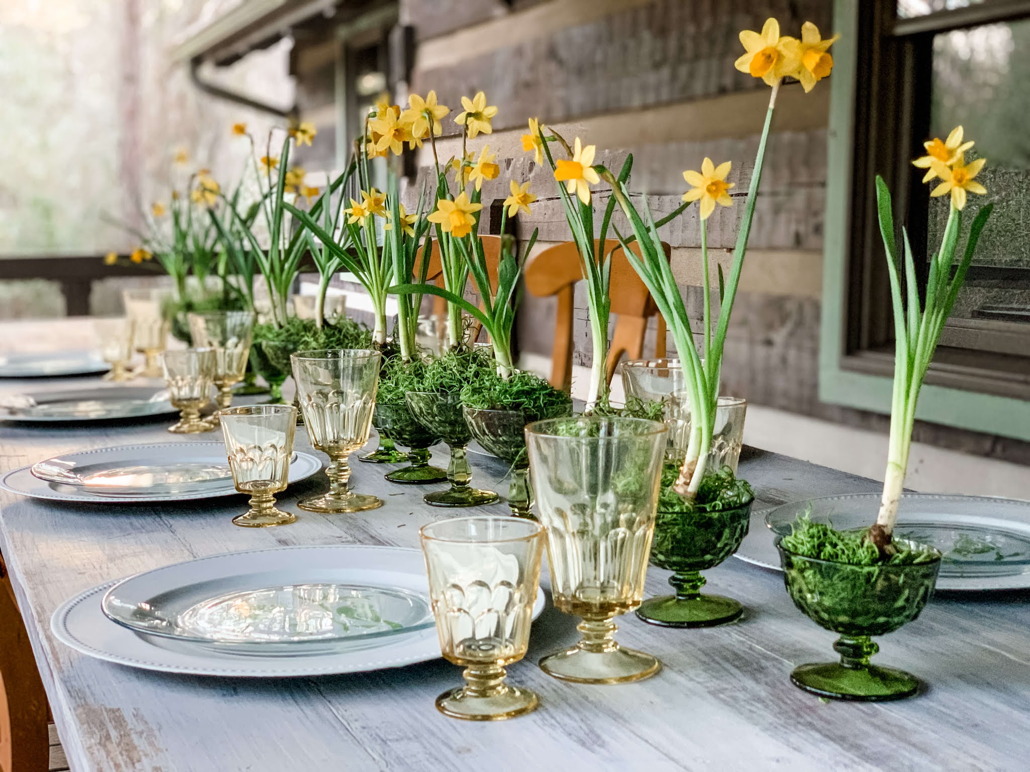Yellow and Green Spring Tablescape | The Roots of Home