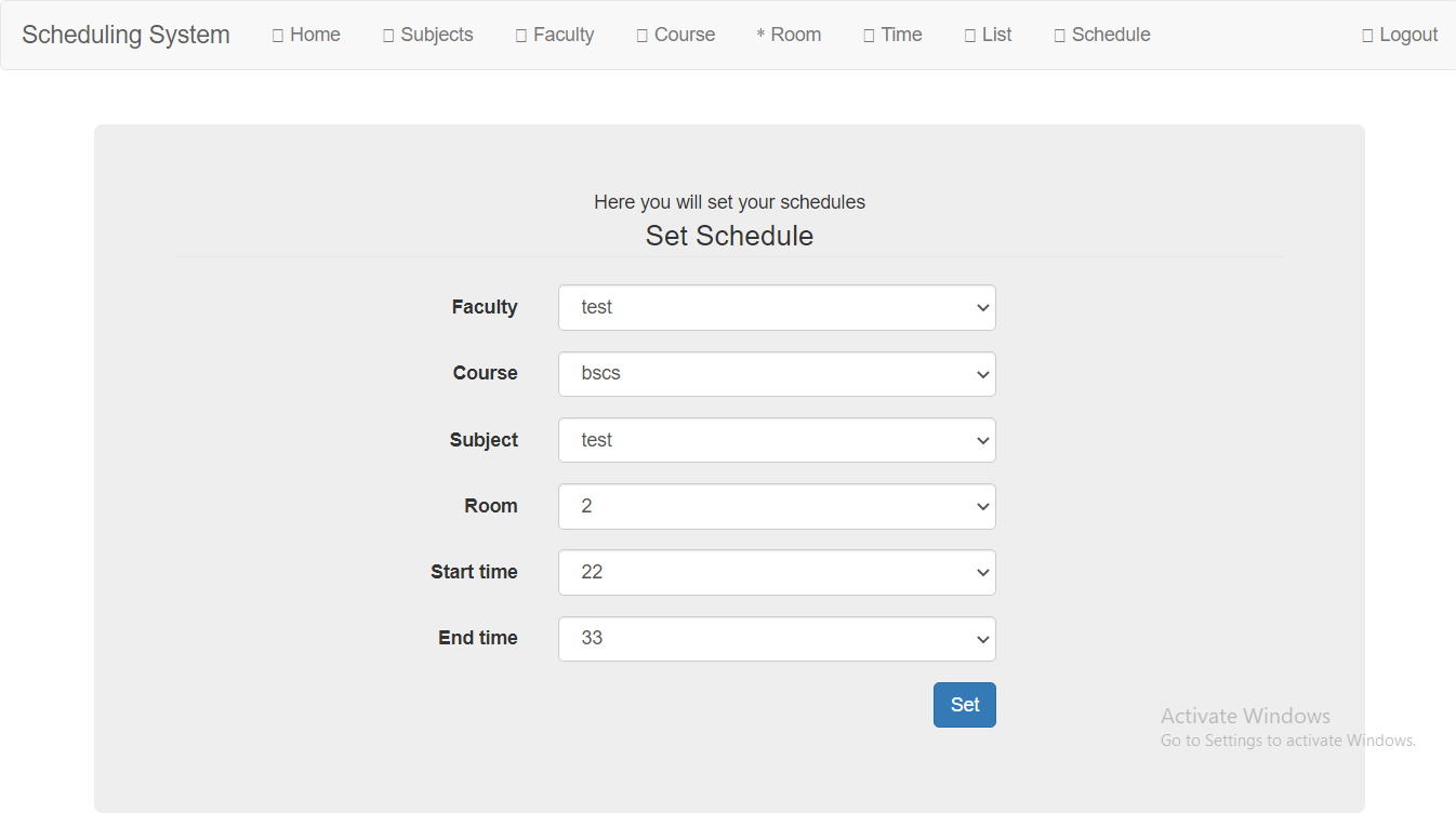 Student Scheduling System in PHP MySQL with Source Code | Free Download