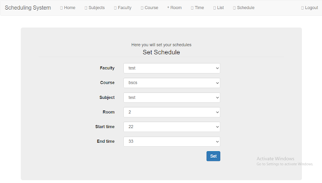 Student Scheduling System in PHP MySQL with Source Code | Free Download