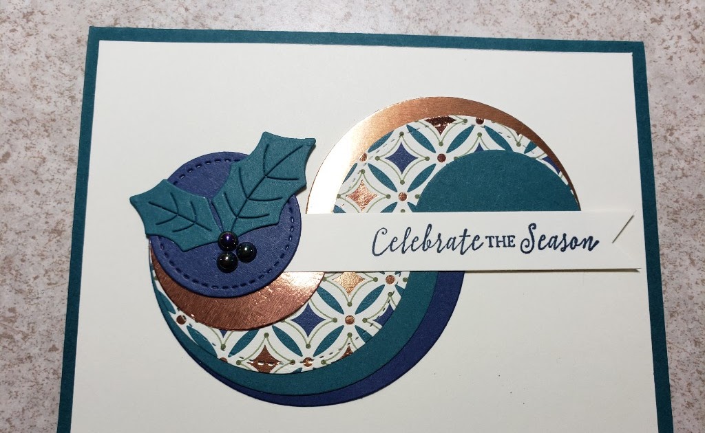 Becky's Stampin' Studio: Glitzy Layered Circle Card