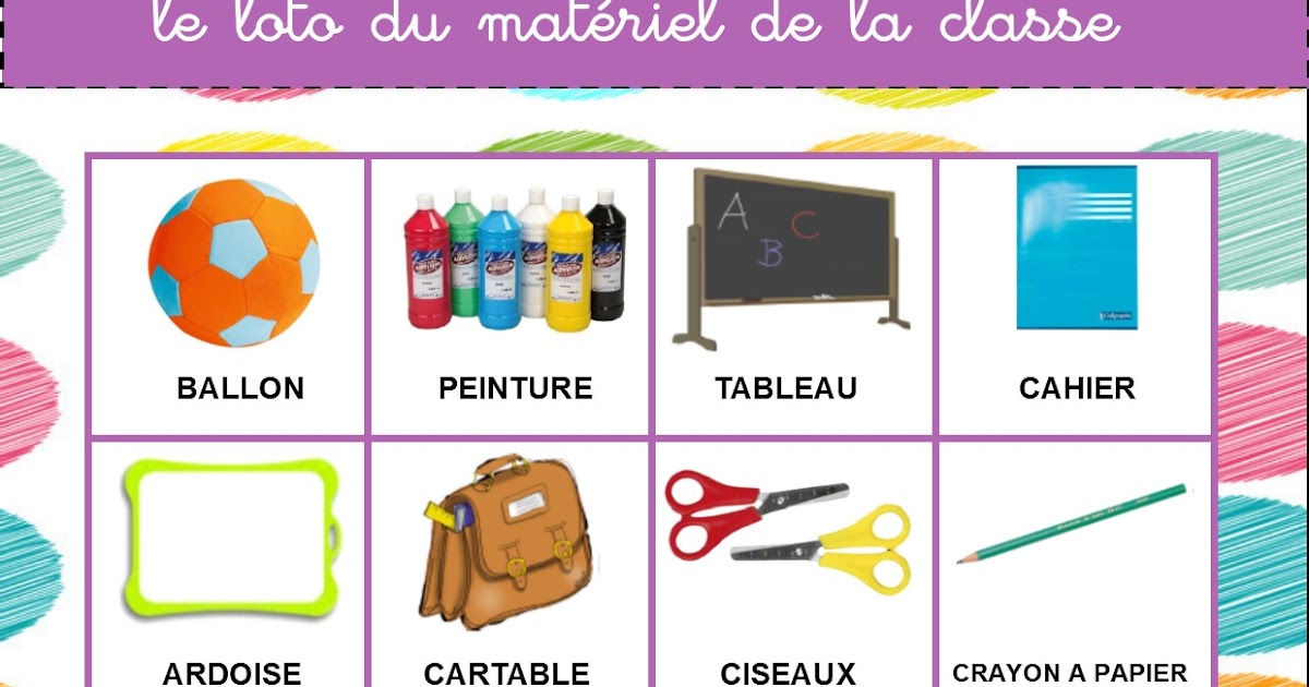 Chez Maicresse Karine: Loto le matériel de la classe