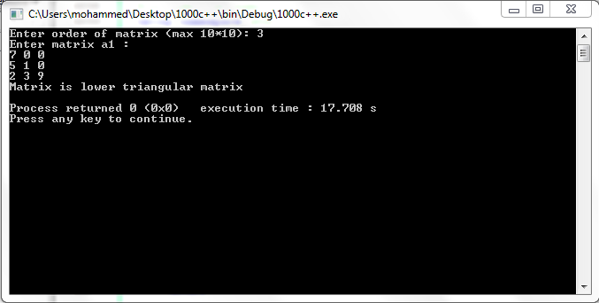Programmers Area: C++ program to check whether matrix is upper/lower ...