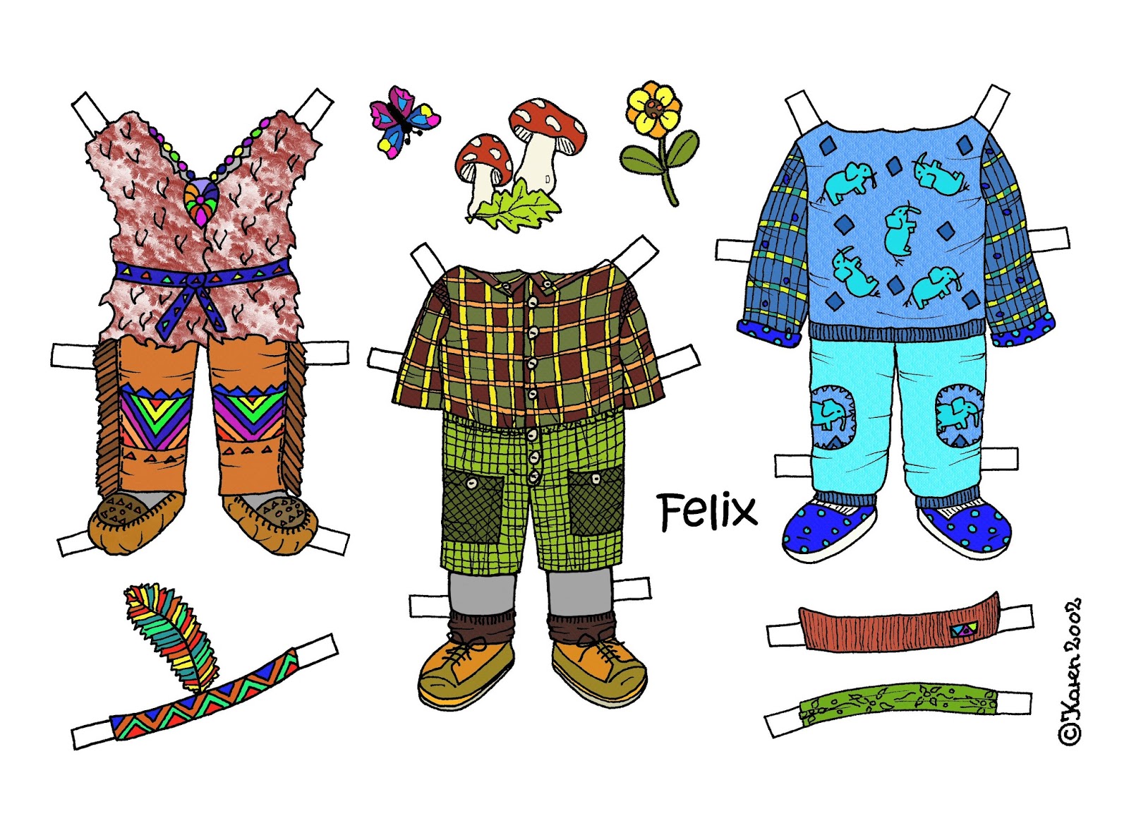 Karen`s Paper Dolls: Felix 1-3 Paper Doll in Colours. Felix 1-3 ...