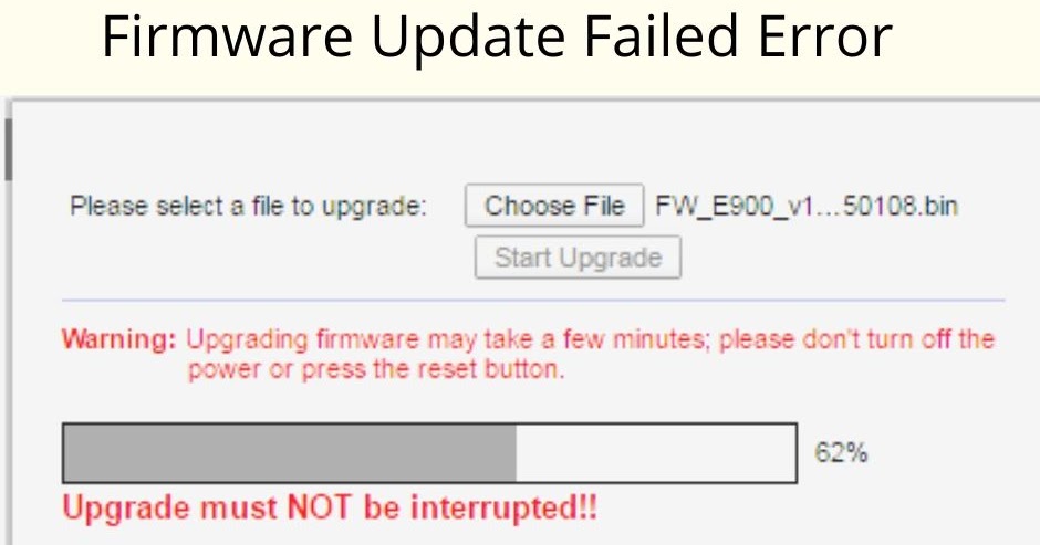 Resolve Linksys Router Firmware Update Failed Error