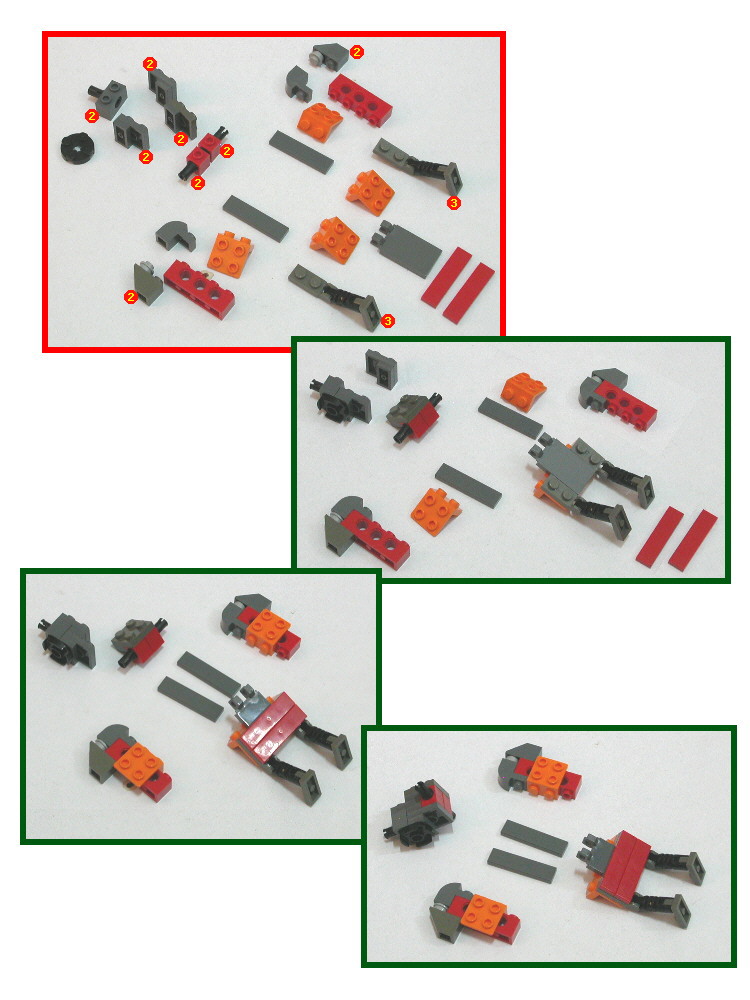Alanyuppie's LEGO Transformers: LEGO Predaking Instruction Part 3 - Rampage
