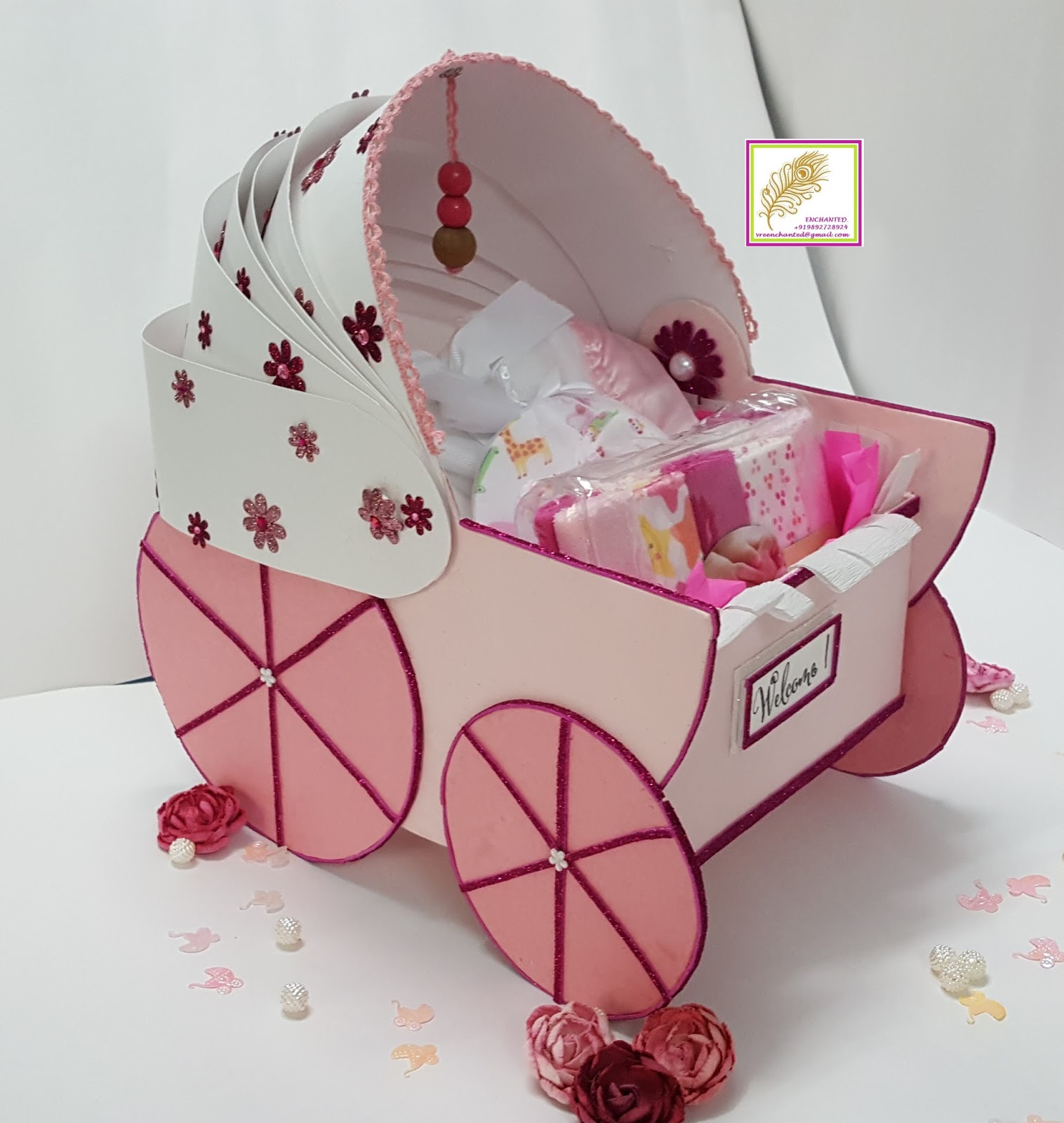 VREnchanted Color, Craft & more....: Baby Girl Stroller Gift box