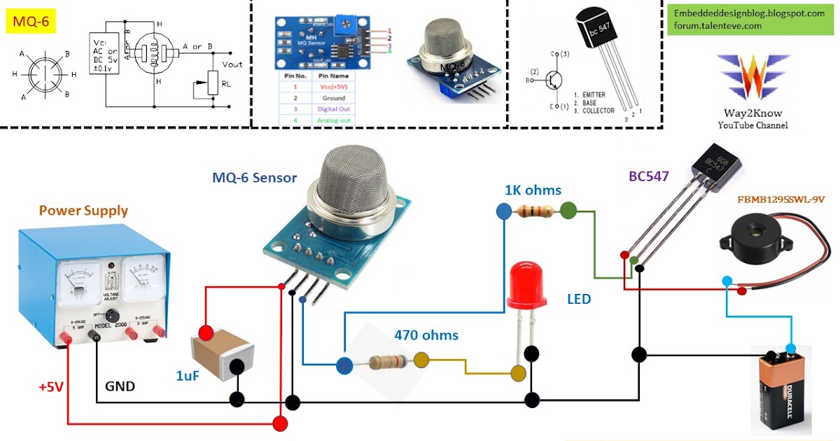 Gas detection sensor circuit