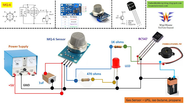 Gas detection sensor circuit