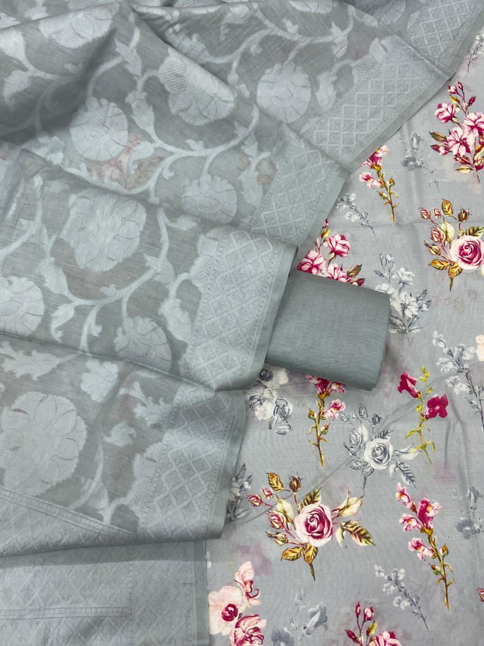 Chanderi digital print suits