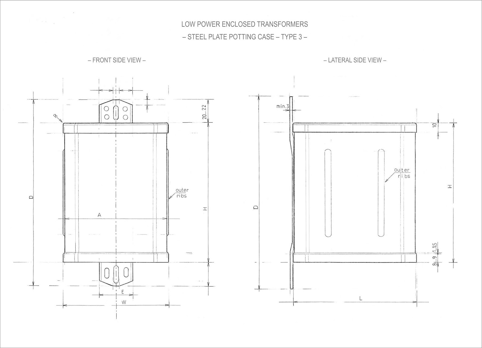 Untitled Blog: Electrical Low-power Transformers Enclosures - Potting Cases