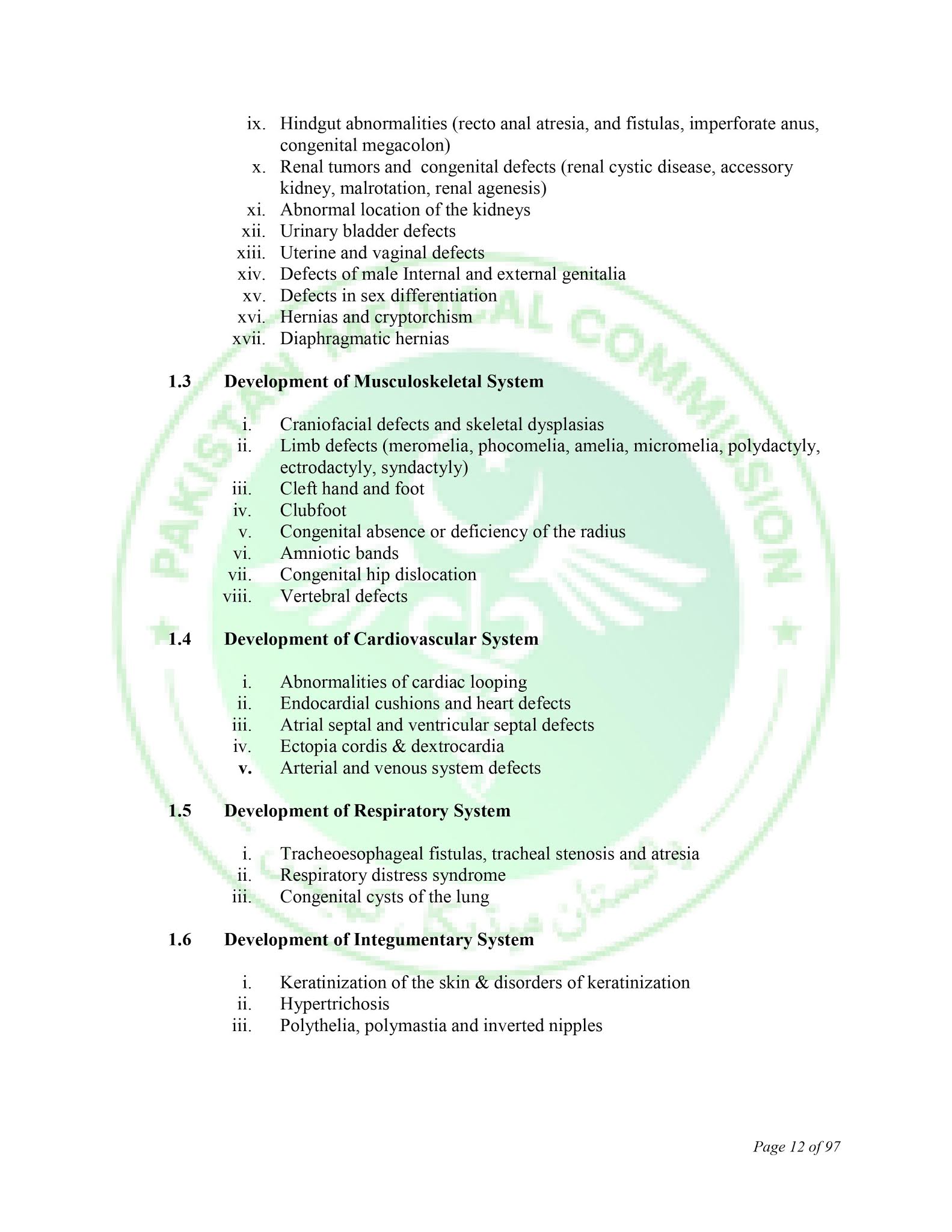 NLE Exam Pakistan Syllabus 2021