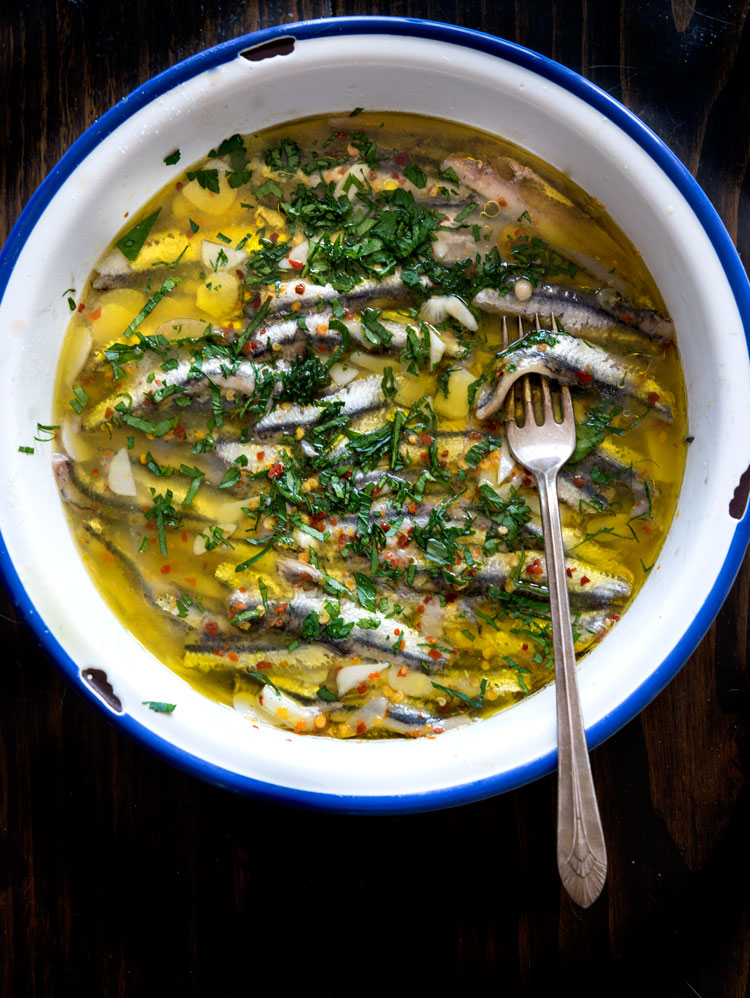 House-Cured Anchovies (aka Boquerones) - WILD GREENS & SARDINES