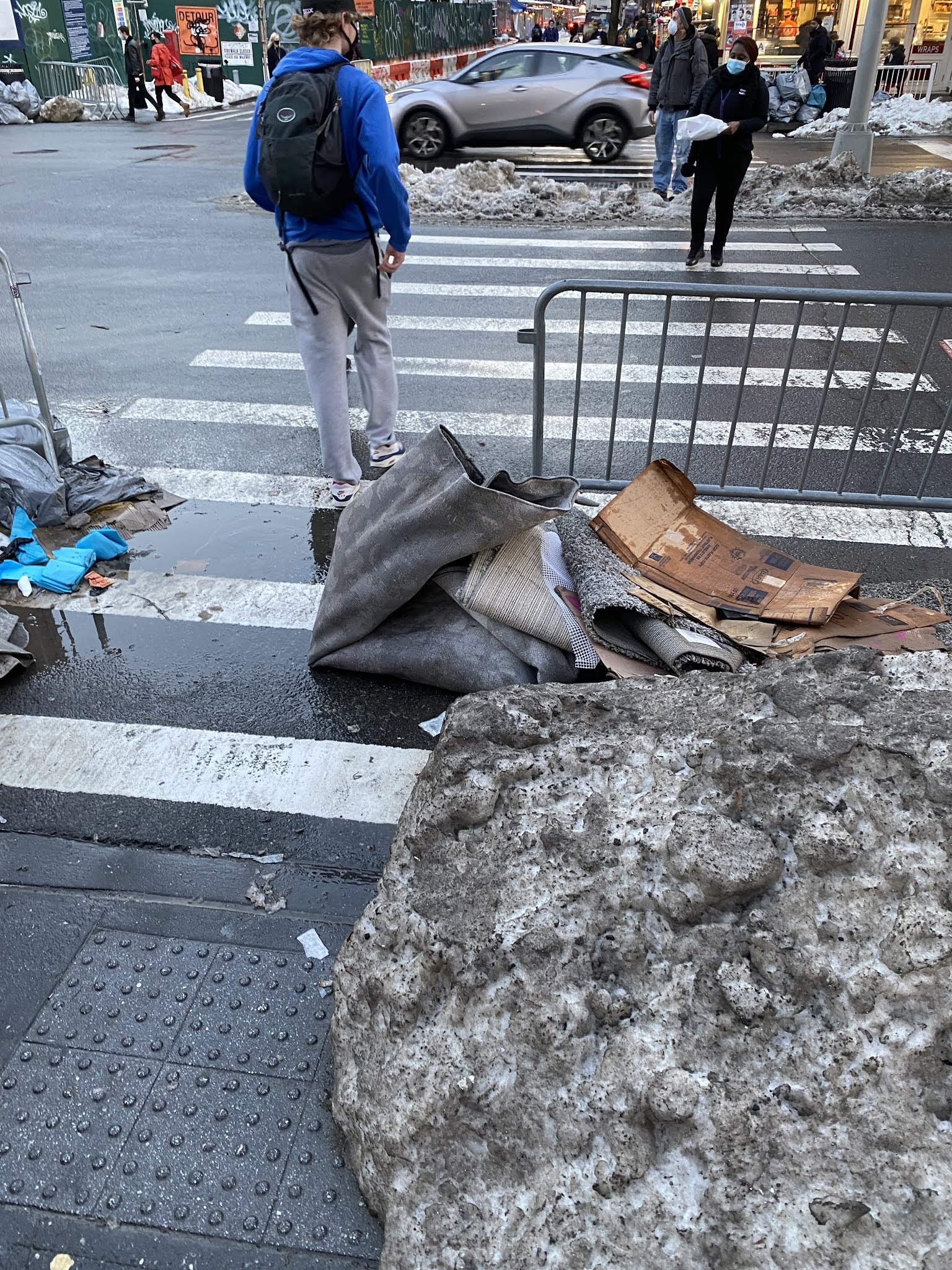 EV Grieve: [Updated] About that rolled-up carpet in the crosswalk
