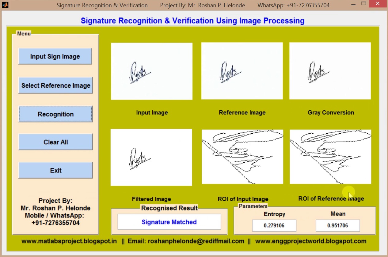 Matlab Code For Signature Recognition And Verification Using Image Processing Ieee Project