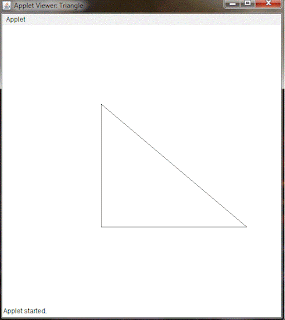 Programming Wala: Codes and Tutorials: Applet program to draw triangle