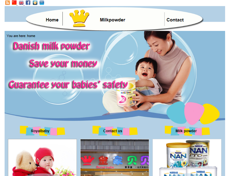 the Danish milk powder in Royal baby