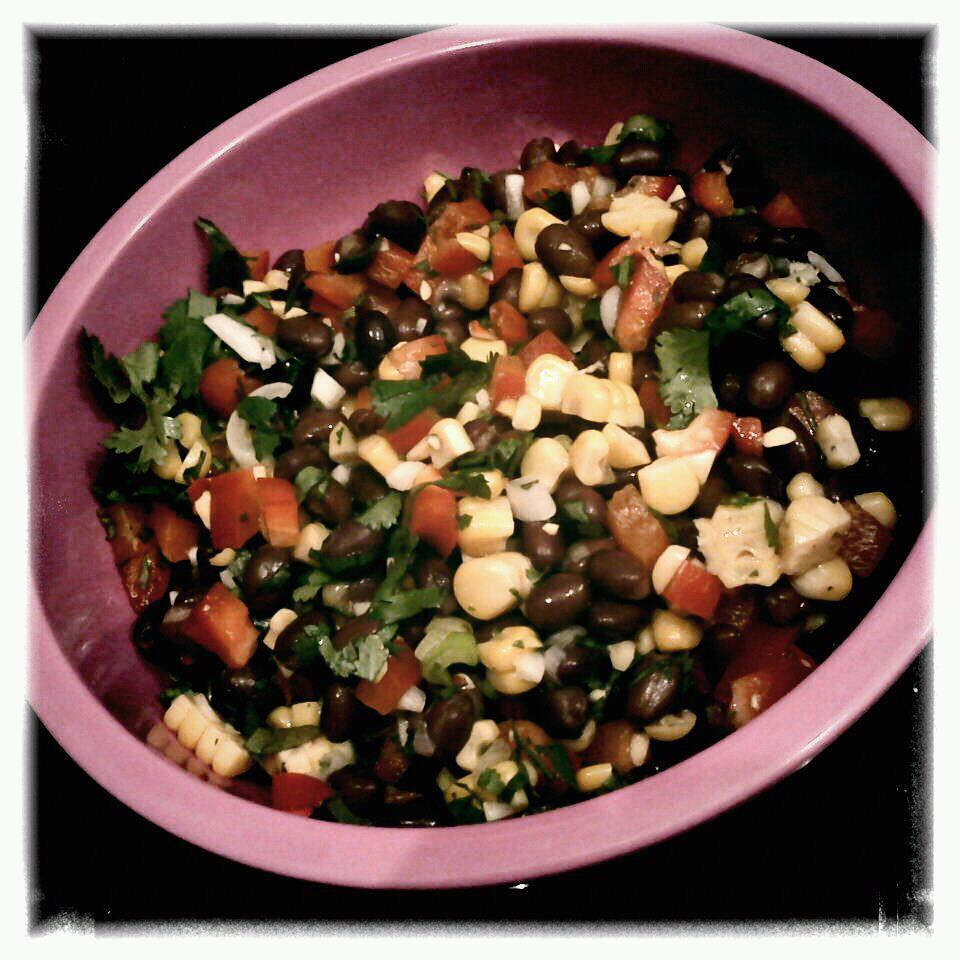 Så går dagarna i Agnetas liv: Dagens middag laks med black bean relish!