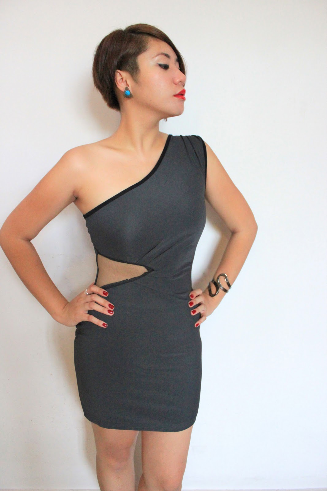 miss butterscotch: ♥ bodycon toga dress with sheer lace waistline