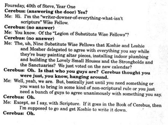 A MOMENT OF CEREBUS: My digital fax machine is smoking...