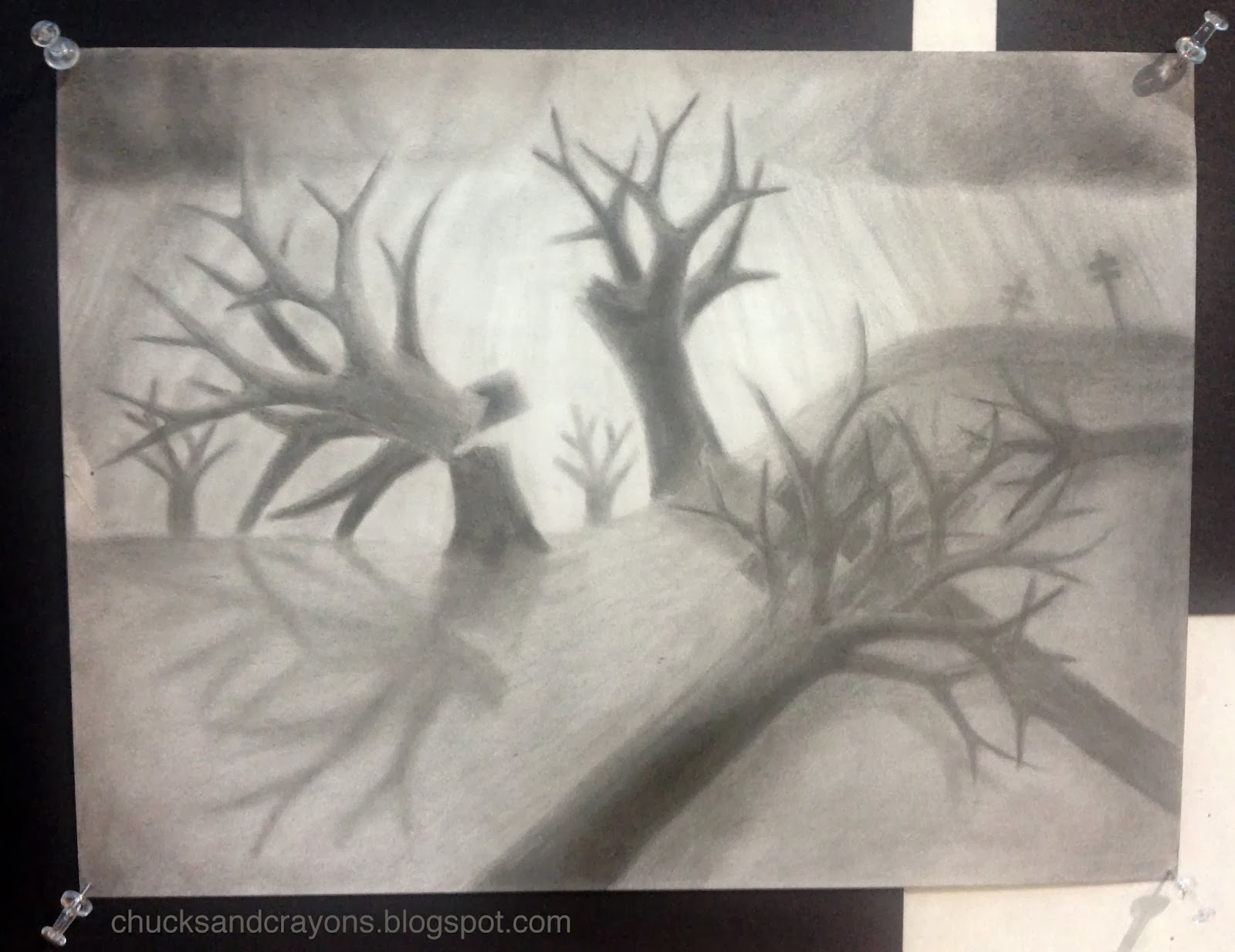 chucks, crayons, and a little creativity : Art One Value Drawings