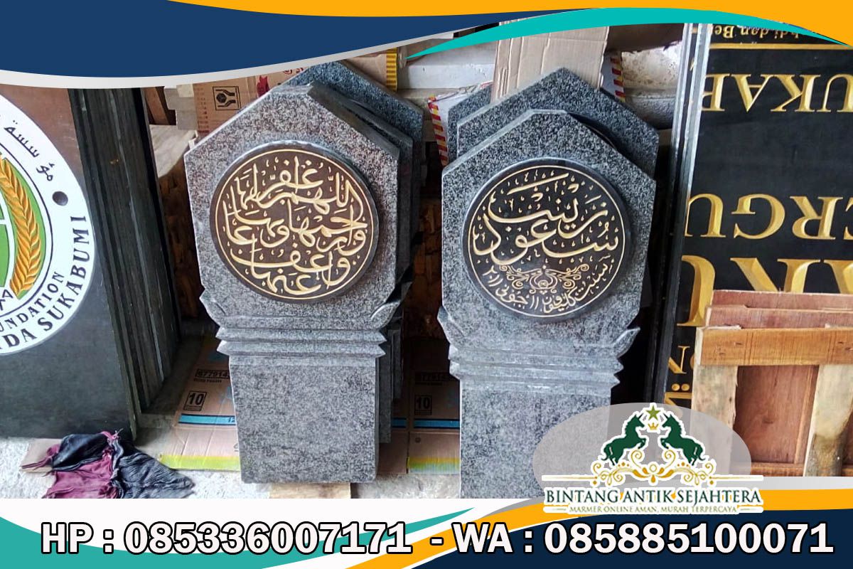 Nisan Patok Granit, Batu Nisan Islam, Model Batu Nisan Granit Islam ...