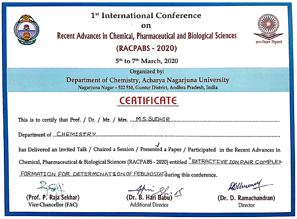My Achievements: International Conference - Certificate of ...