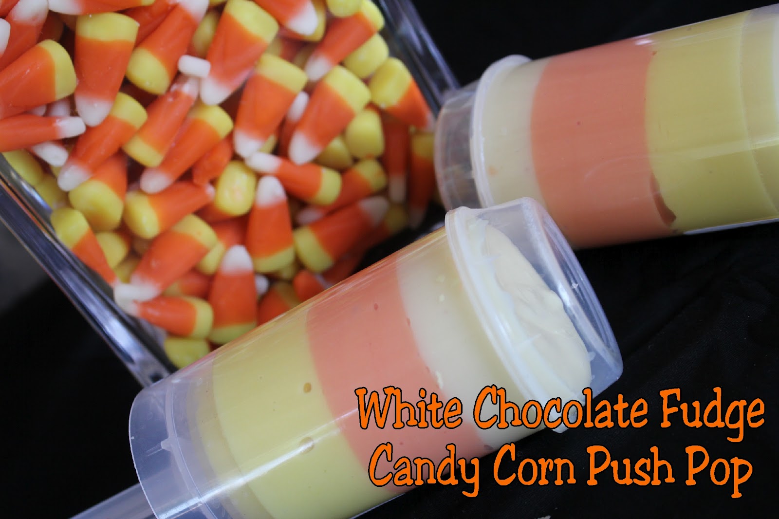 White Chocolate Fudge Candy Corn Push Pop