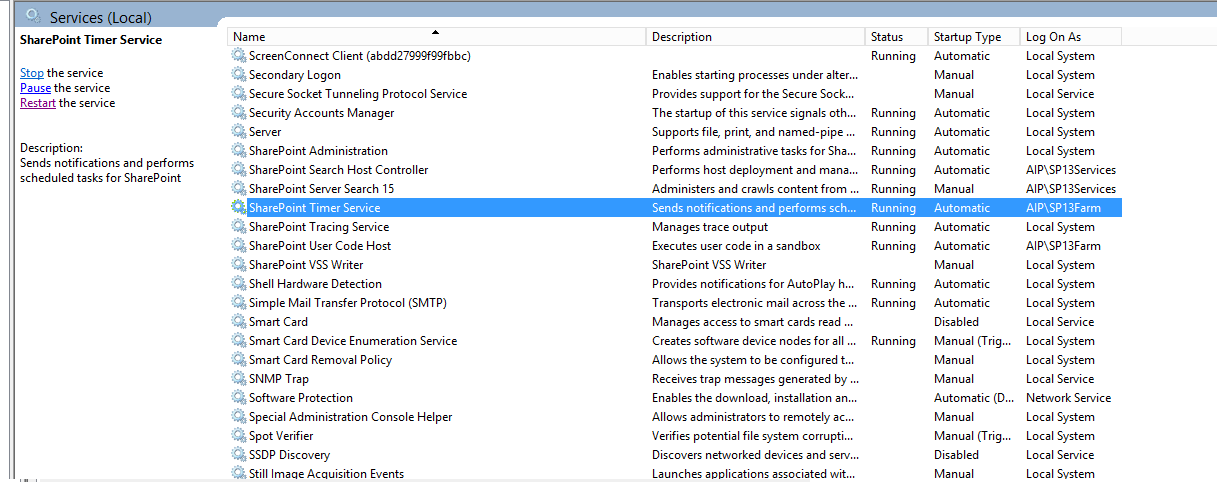 [SOLVED] The SharePoint Timer Service service terminated unexpectedly ...