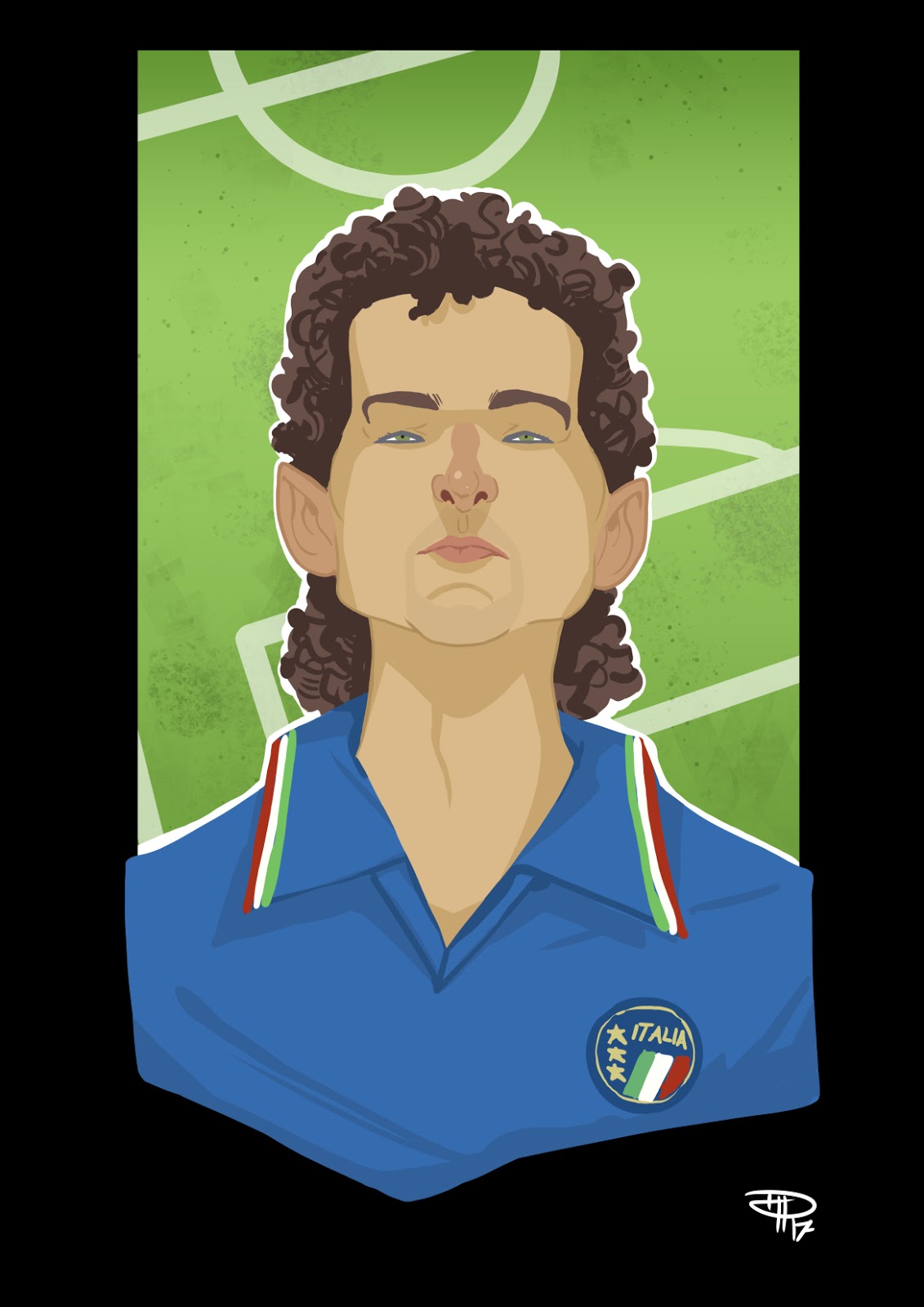 denis medri artworks: Roberto Baggio