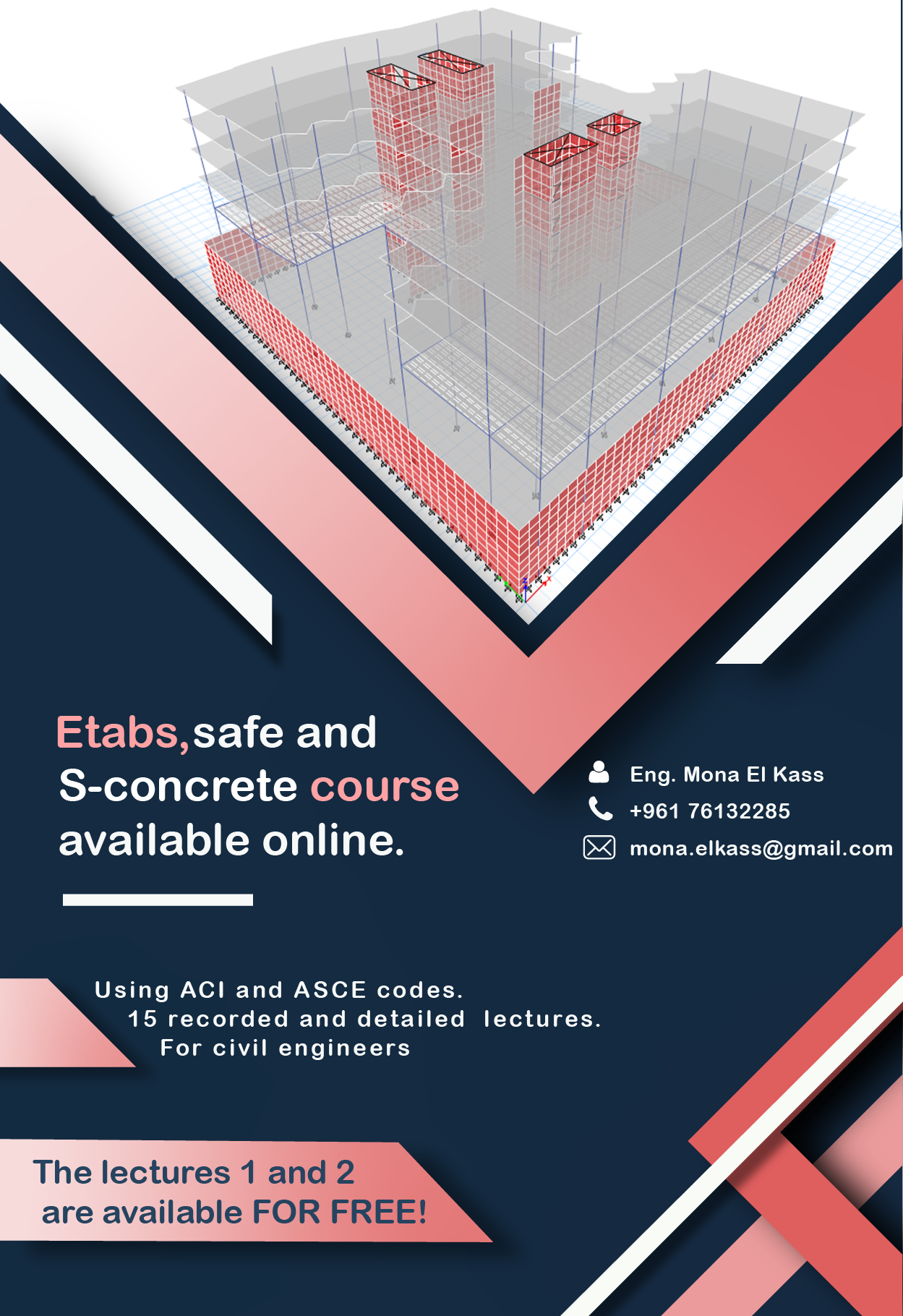 Etabs, Safe, S-concrete online course for Civil Engineers