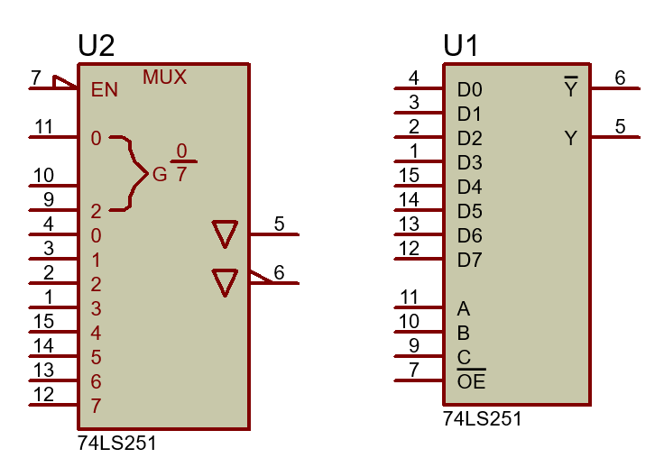 multiplexeur 8 à 1 et 16 à 1