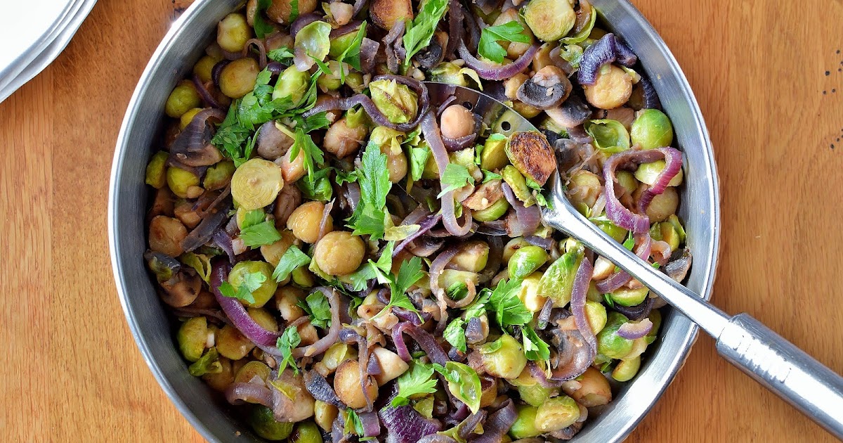 Brussels Sprouts with Chestnuts, Red Onion and Mushrooms GF SCD ...