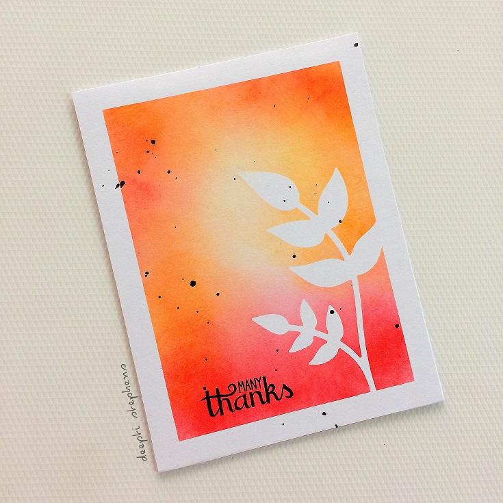 Deepti Stephens: MASKING TECHNIQUE - PART ONE SIMPLE MASKING | VIDEO