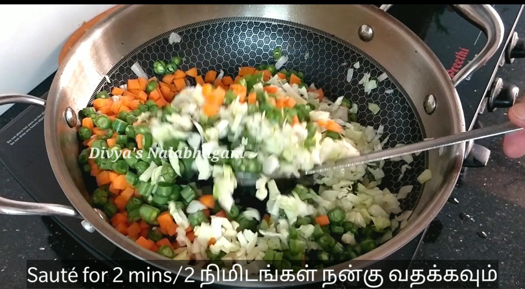 Kadamba Poriyal | Carrot Beans Cabbage Poriyal | Mixed Vegetable Stir ...