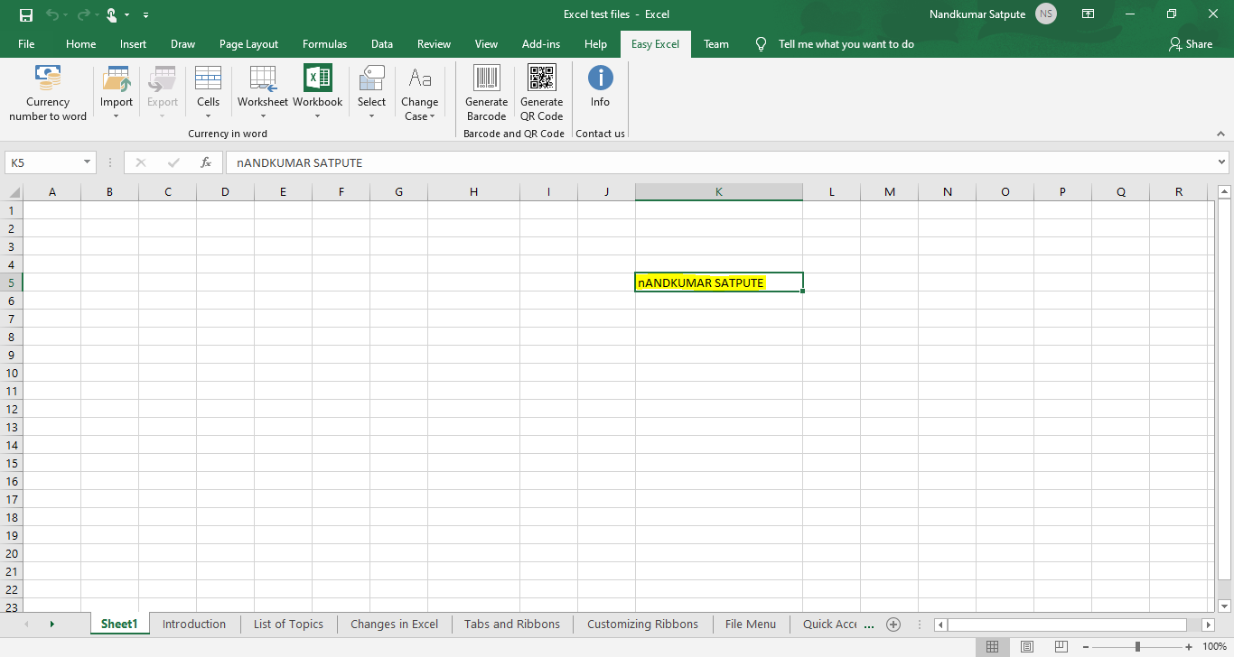 EasyExcel - Toggle case