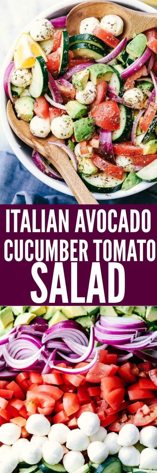 Italian Avocado Cucumber Tomato Salad Recipe - Girls Dishes