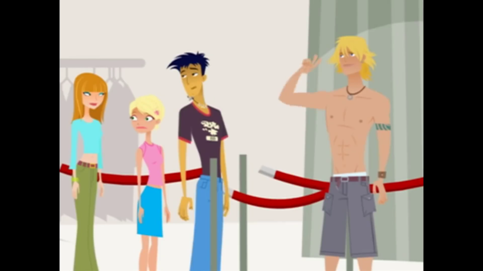Shirtless Drawn Cartoon Boys & Men: Greeter God and Jonesy Garcia