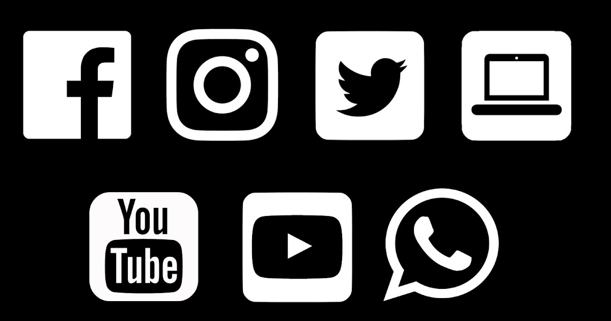 Kumpulan Icon Medsos warna Putih 2021 (PNG Transparant) - Arizal Firmansyah