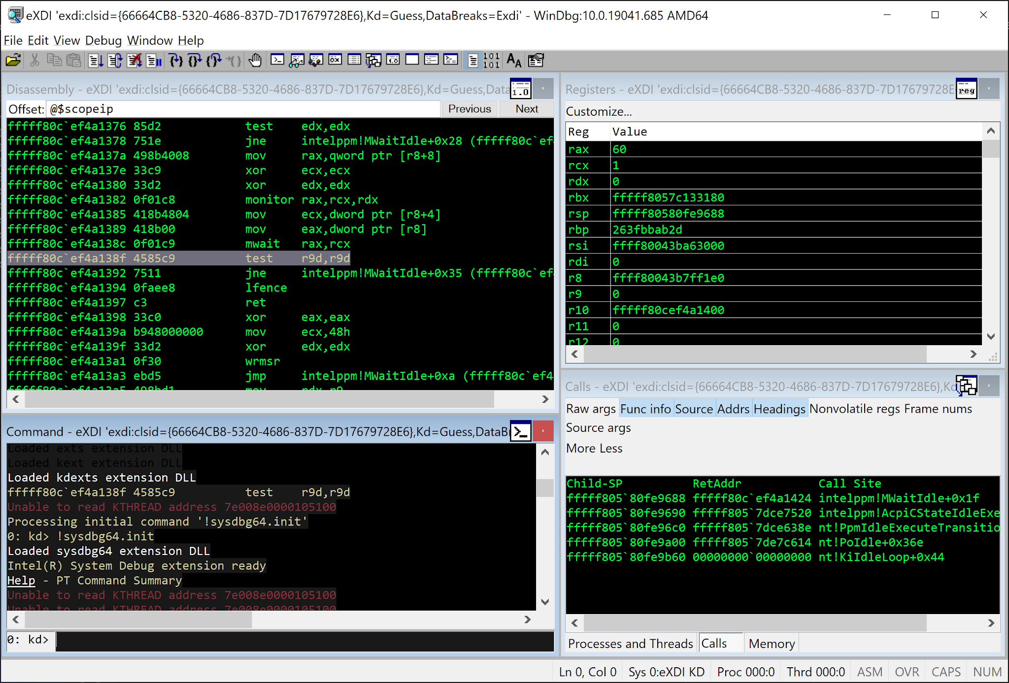 Satoshis Note Debugging System With Dci And Windbg