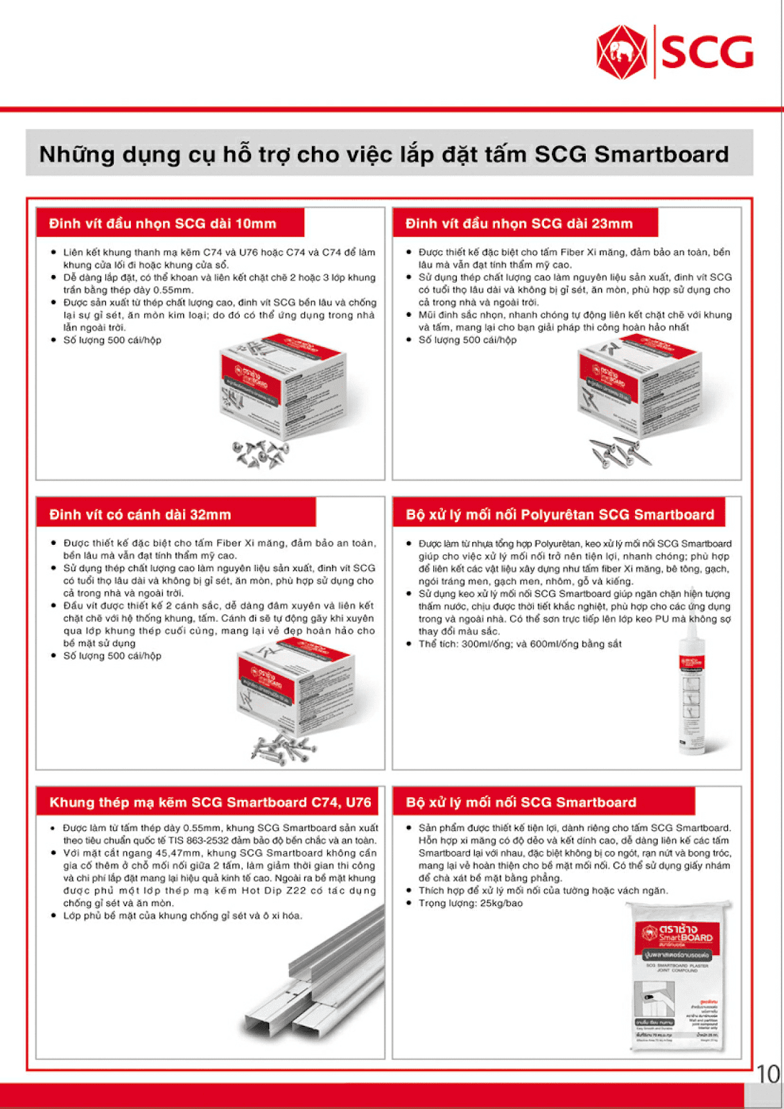 Catalog tấm Xi Măng Smatboard SCG Thái Lan ~ VLXD5S