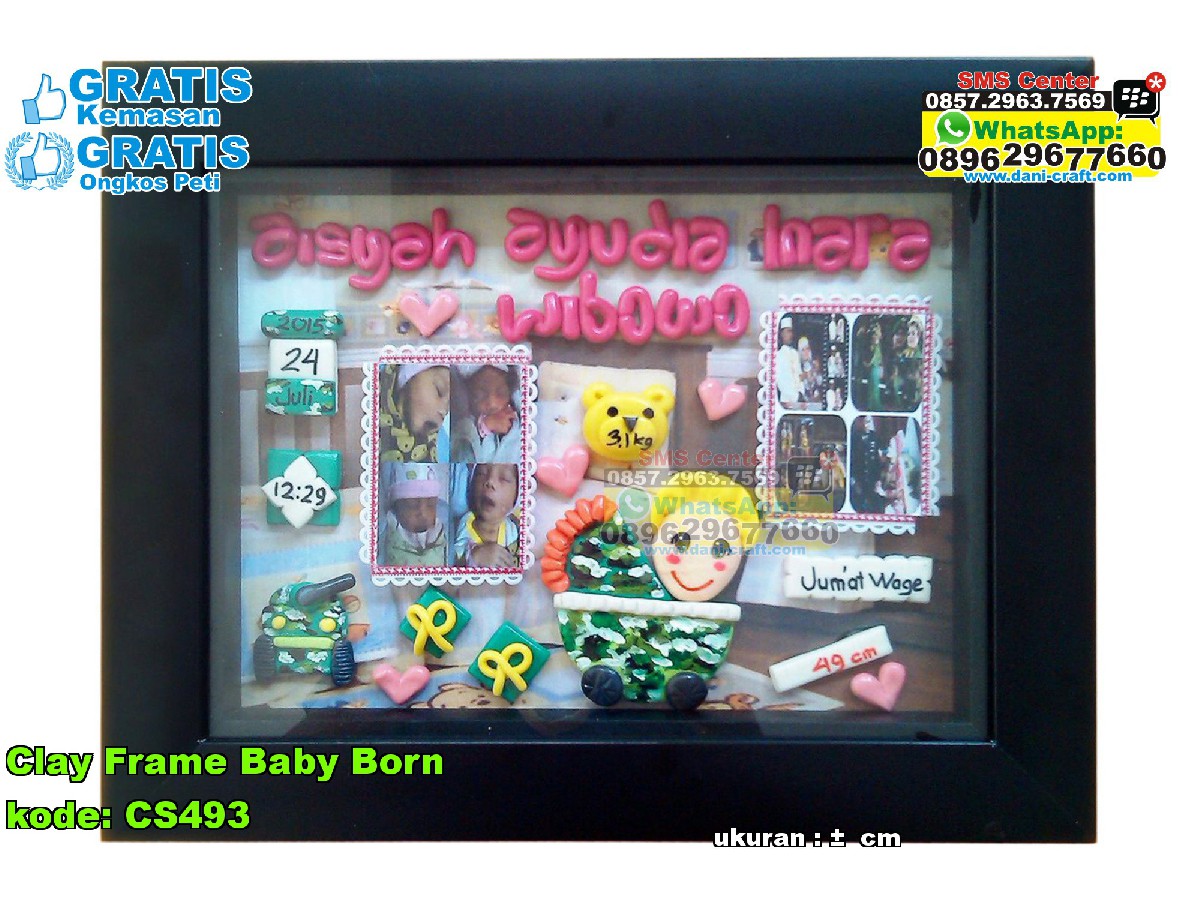 Clay Frame Baby Born | Souvenir Pernikahan