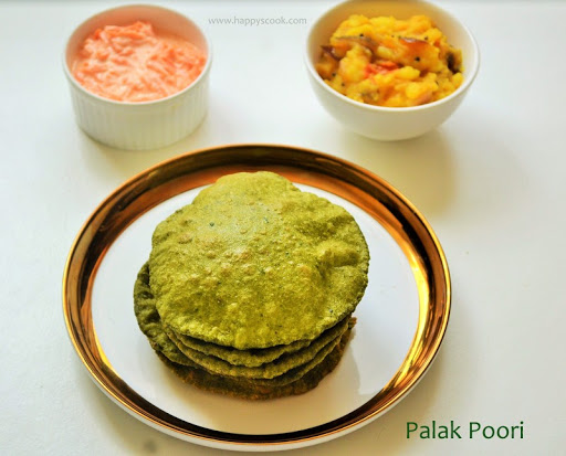 Palak Poori Recipe | Spinach Poori | Happy's Cook