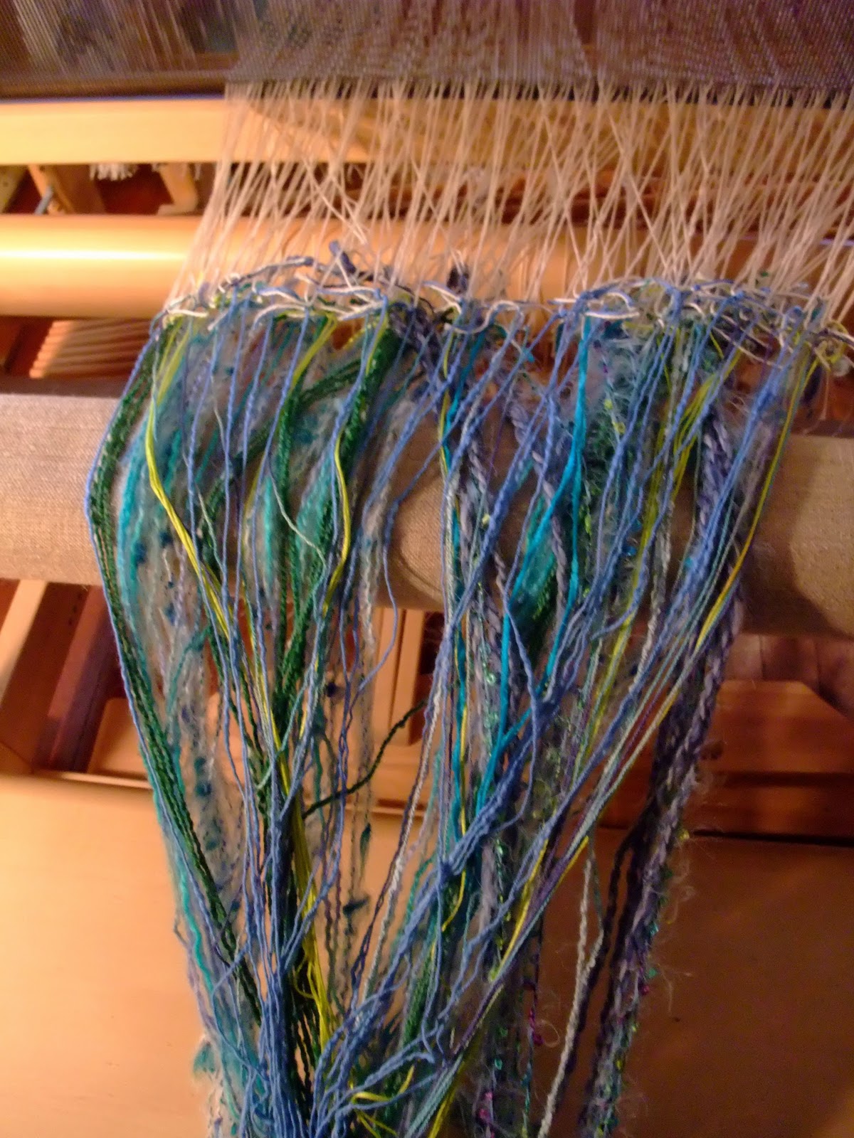 Keeping in Touch: Design process - Step 3 - threading the warp