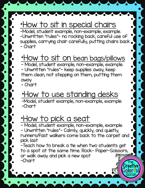The Creative Colorful Classroom: Flexible Seating